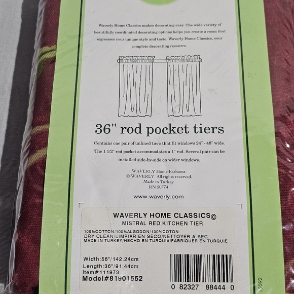 Waverly | Accents | New Valance And Two Rod Pocket Tiers By Waverley ...